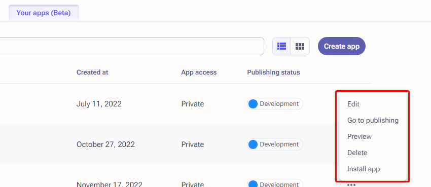 How to manage user created apps in Outreach – Outreach Support