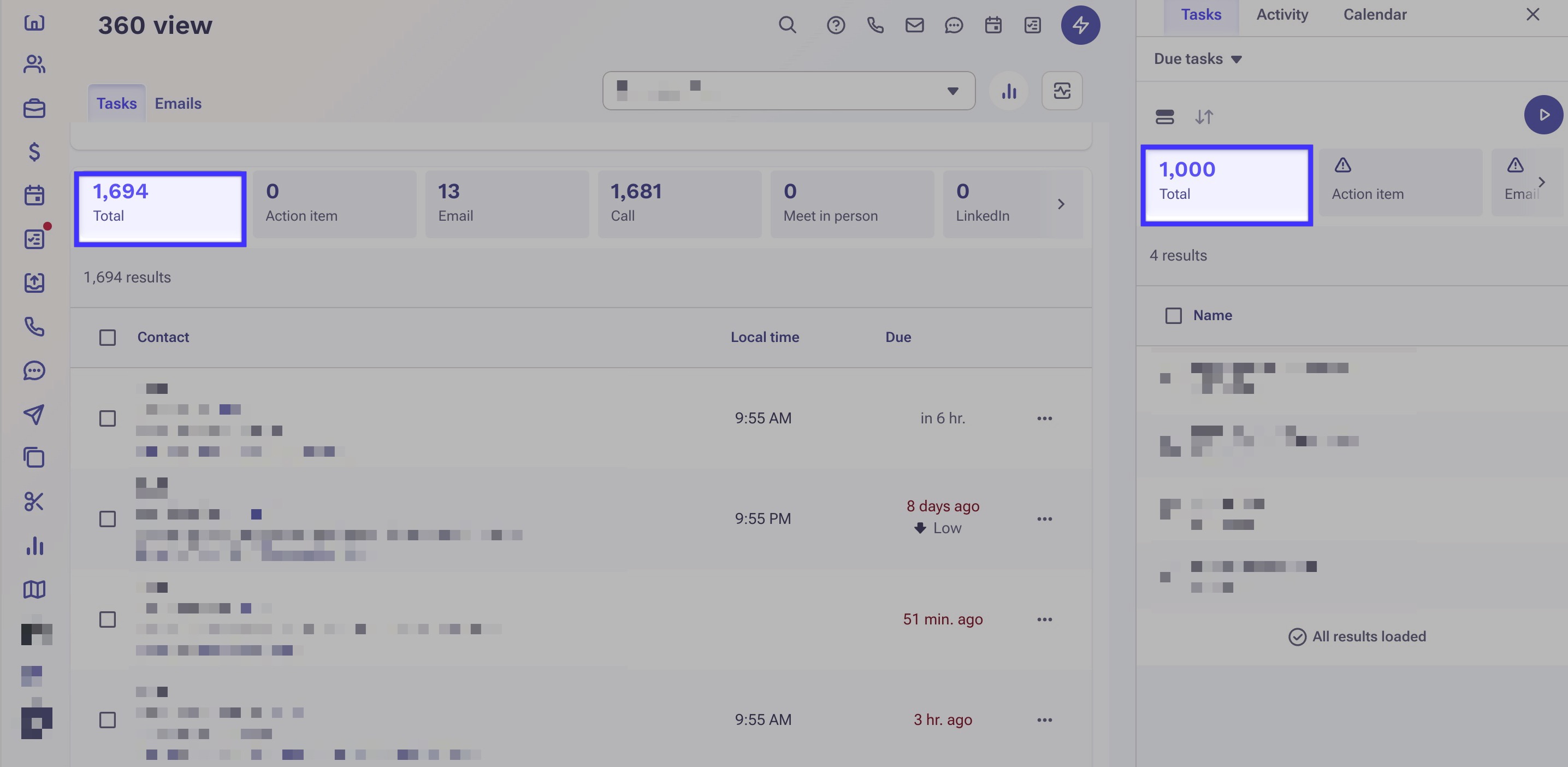 Why are some of my accounts/sequences/tasks not appearing on the 360 view or task queue ...