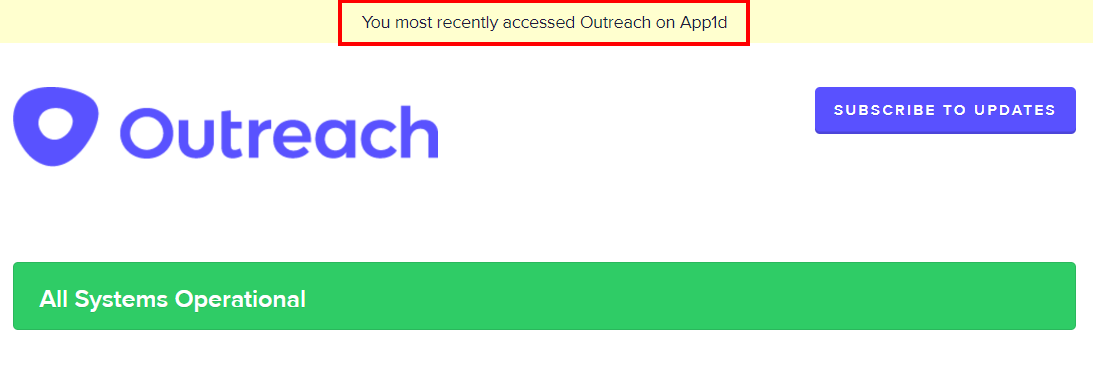 The Outreach Status Page – Outreach Support