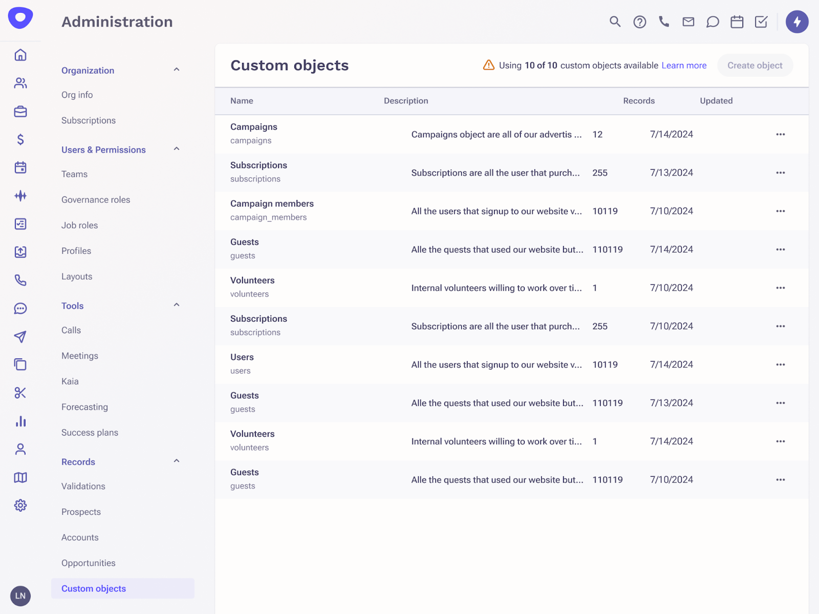 How To Create And Edit Custom Objects Outreach Support