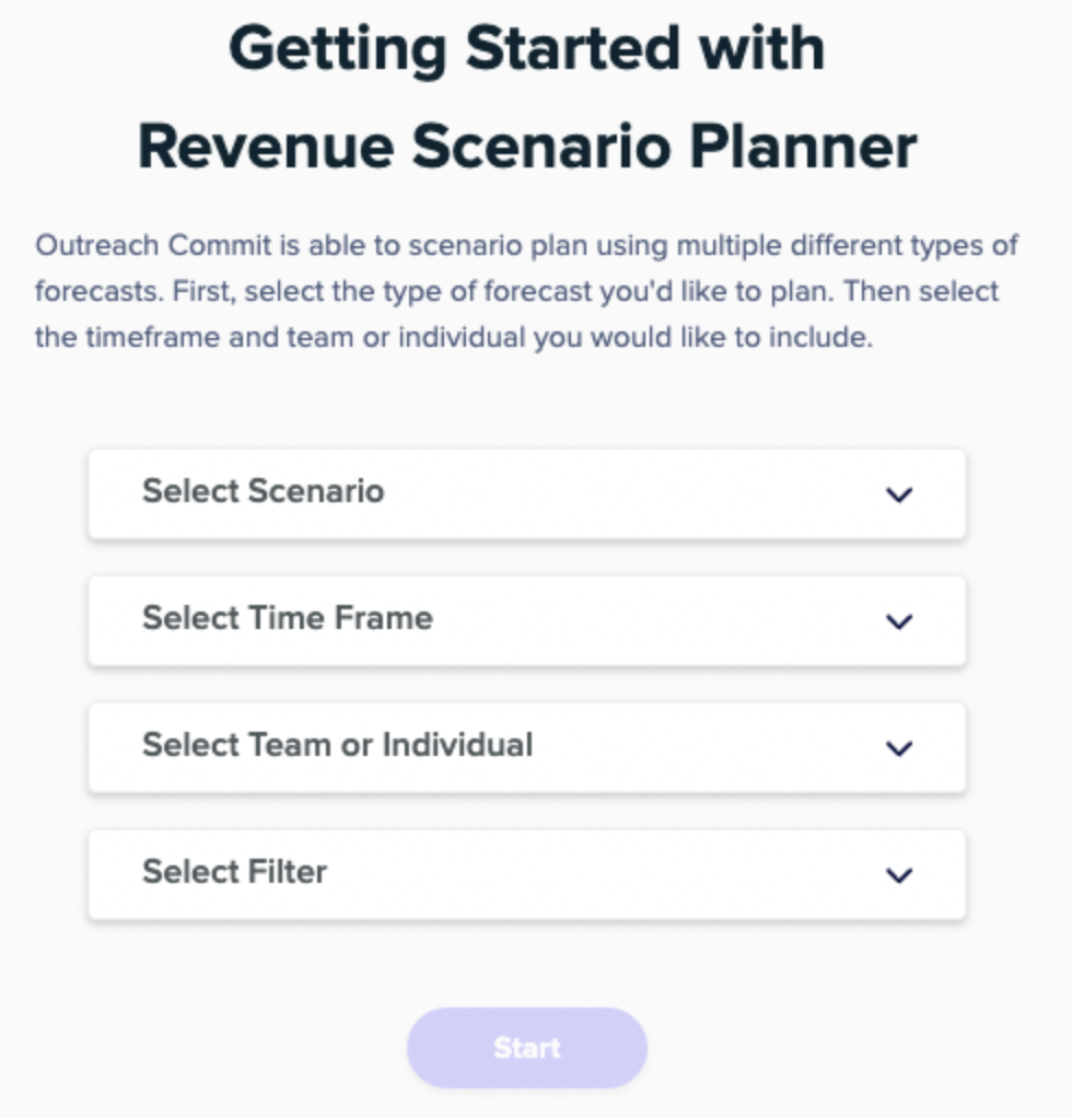 Scenario Planner Best Practices Outreach Support