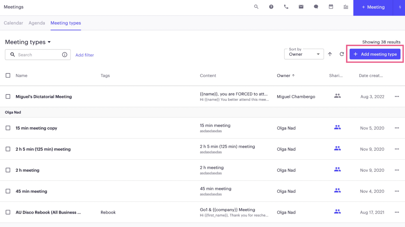 How To Create A Meeting Type In Outreach Outreach Support